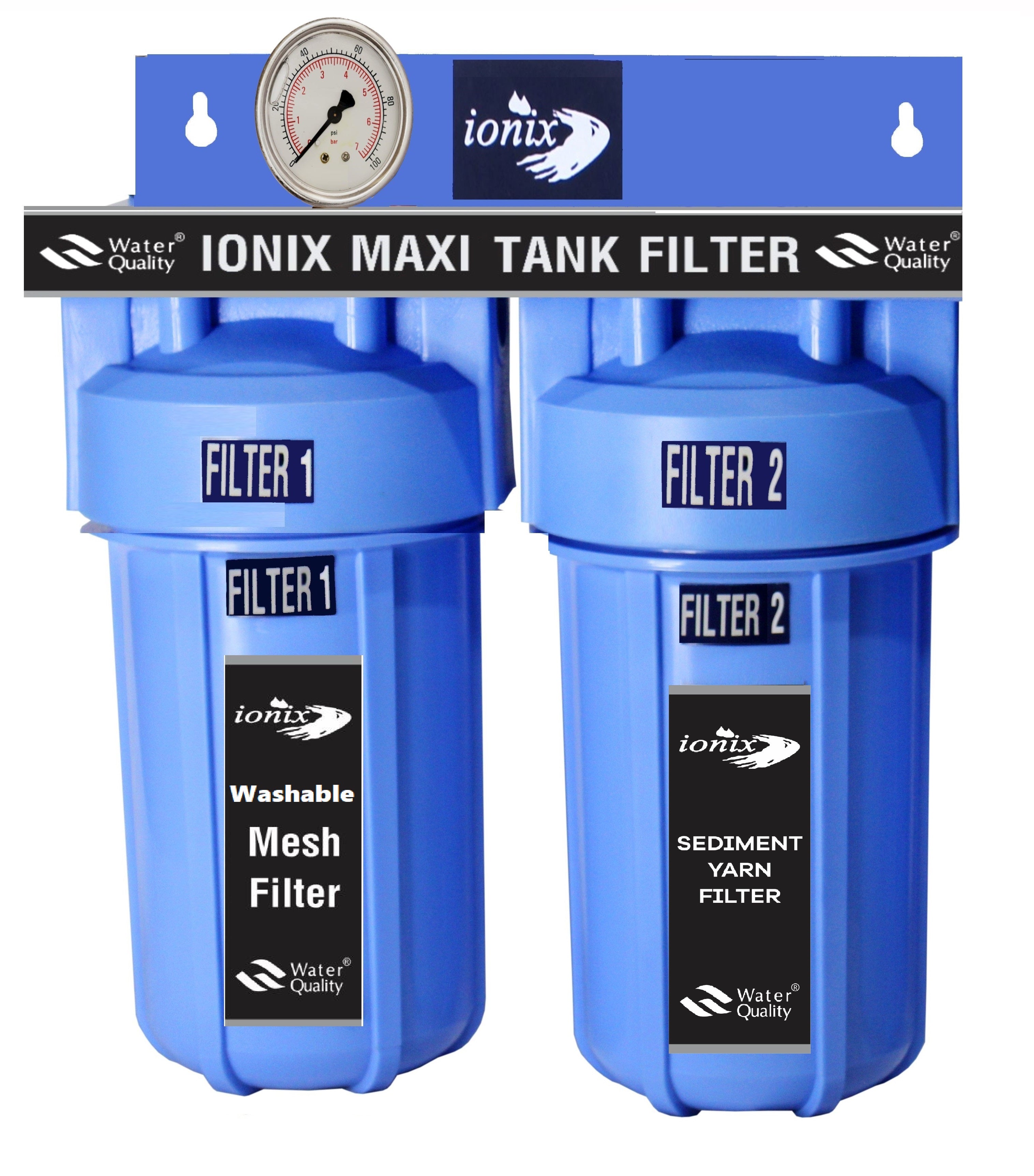 Ionix Maxi 2 Stage Tank-Mainline Water Filter – Ionix Water Filter Systems